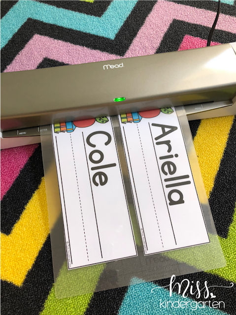 Laminating Classroom Materials with Mead - Miss Kindergarten