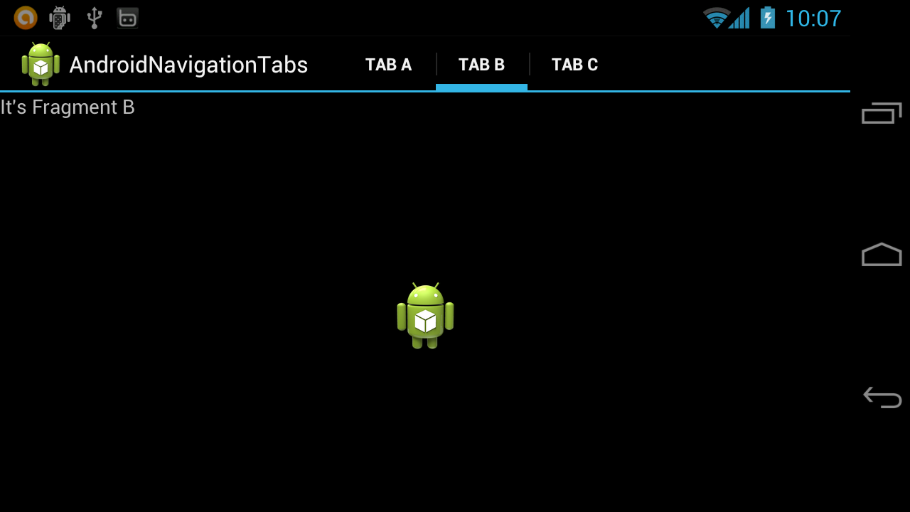 Android Er Create Actionbar In Tab Navigation Mode