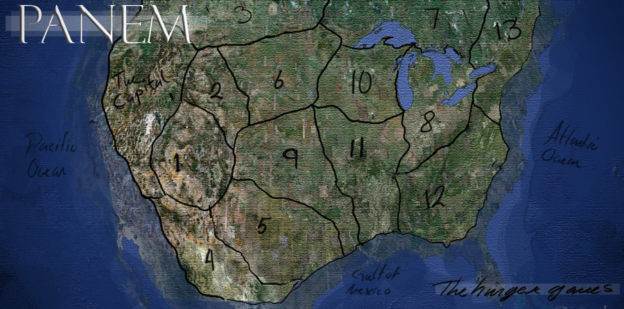 Los juegos del hambre: Mapa de Panem