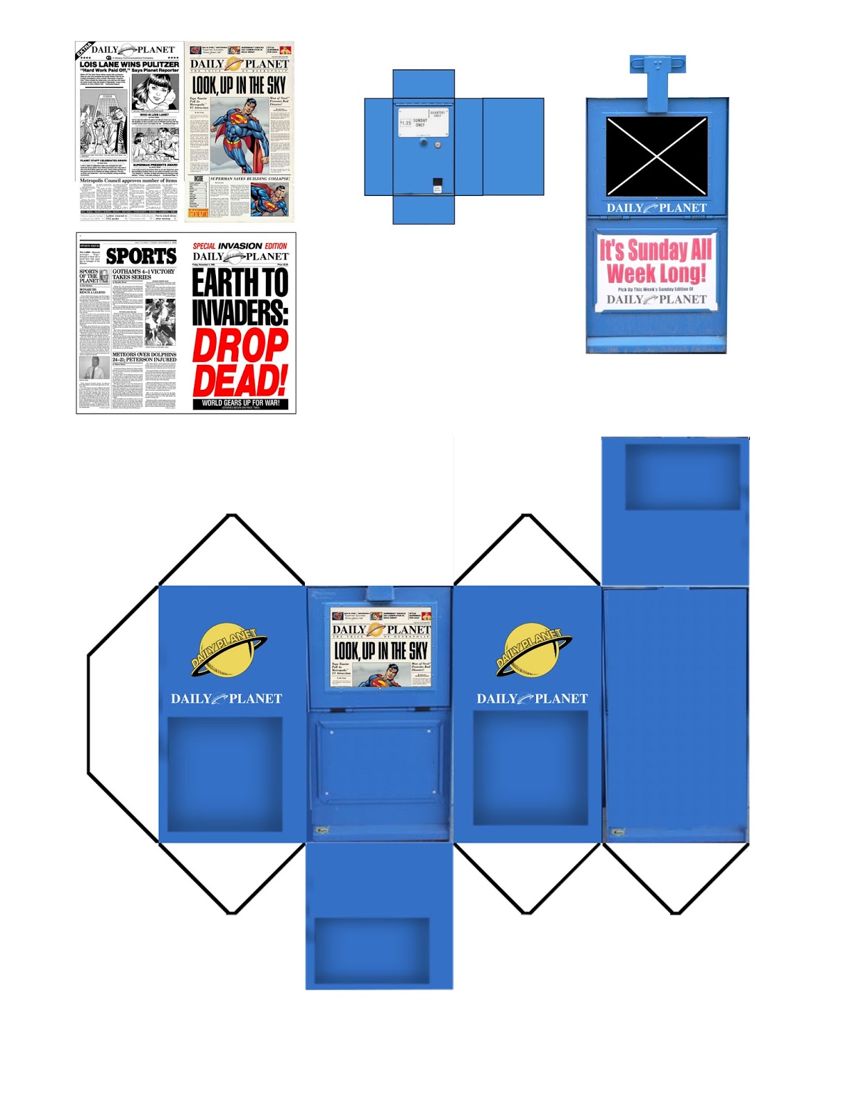 Papercraft Set Dressing | Weird Fantastic Toy Adventures