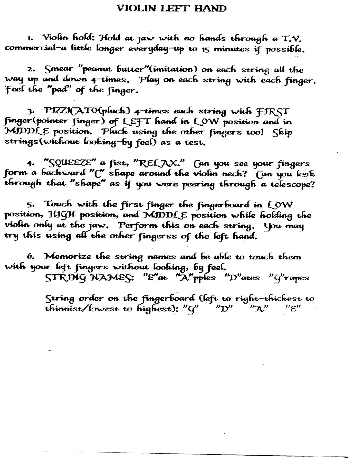 Miss Jacobson's Music: FINGERING FOR THE BEGINNING VIOLINIST