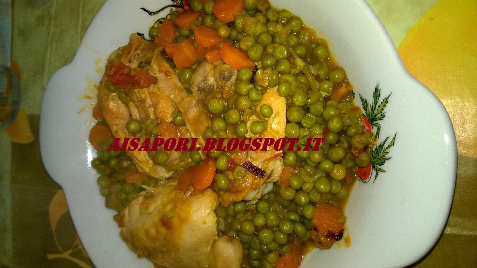 Ai Sapori: Pollo in umido con piselli e carote