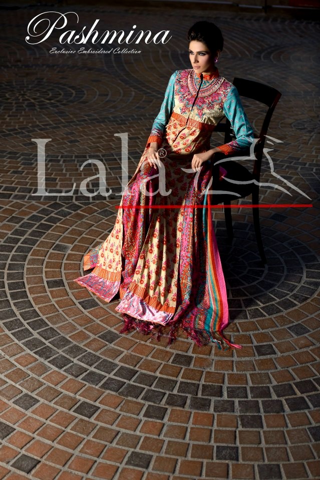Pashmina Exclusive Embroidered Suits 2013 By Lala Textile | Latest ...