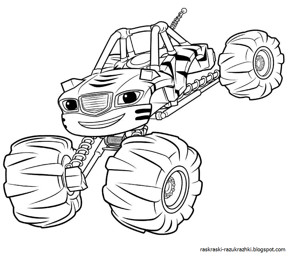 Раскраска Вспыш И Чудо Машинки