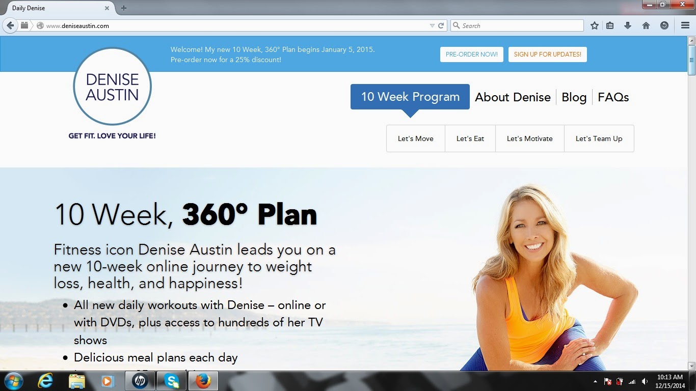 Denise Austin Fan: Pre-Ordering Denise's 10 Week, 360° Plan