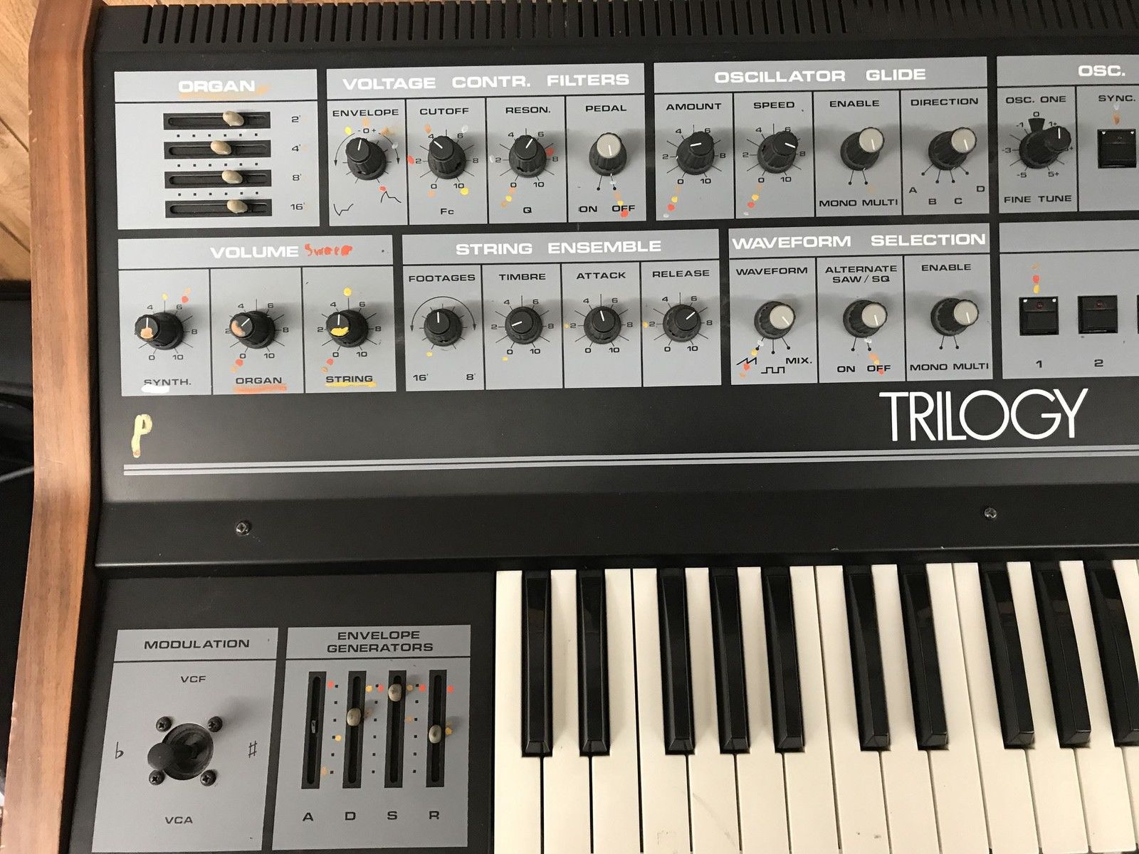 MATRIXSYNTH: Crumar Trilogy Vintage Analog Synth SN 00088