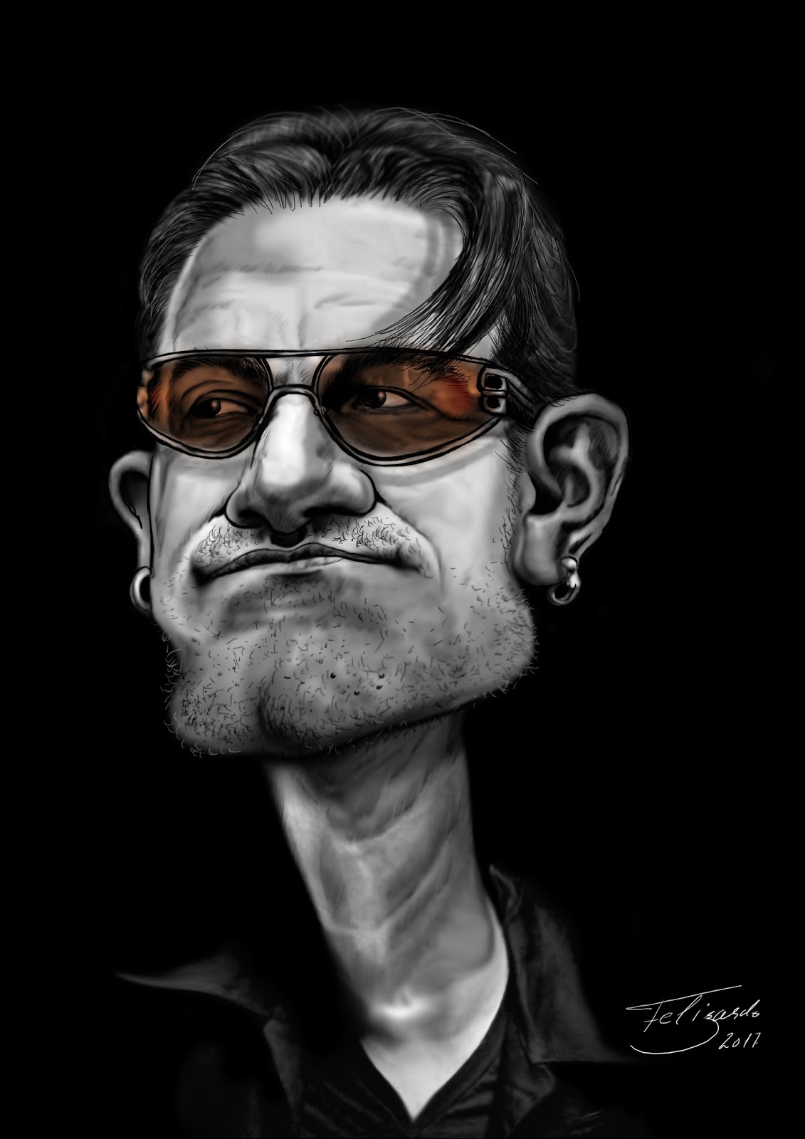 Felizardo Cartoon: Bono Vox: primeira caricatura de 2017