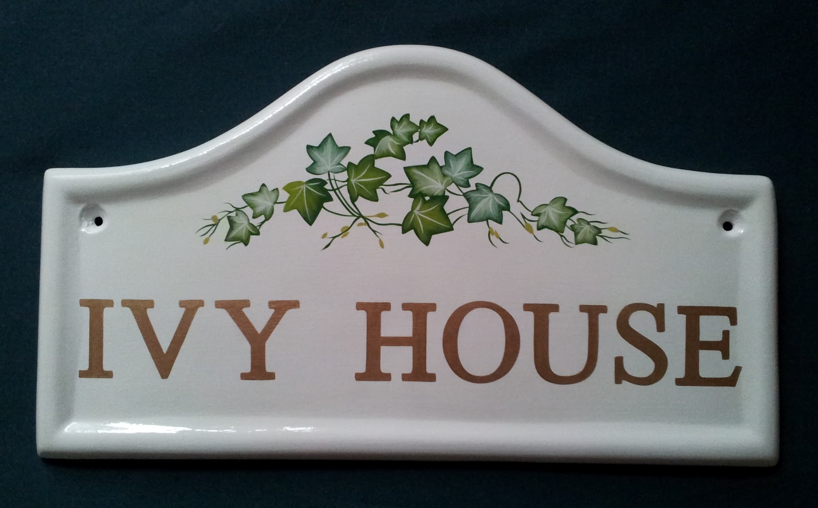 Hand Painted House Signs by Ceramic Art: Saturdays's Signs