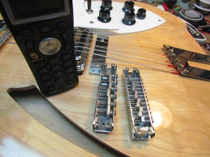 12-Saddle Bridge for Rickenbacker 360/12C63 Crawls Backward (When Alarmed)