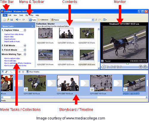 INFORMATICA: Interfaz de windows movie maker