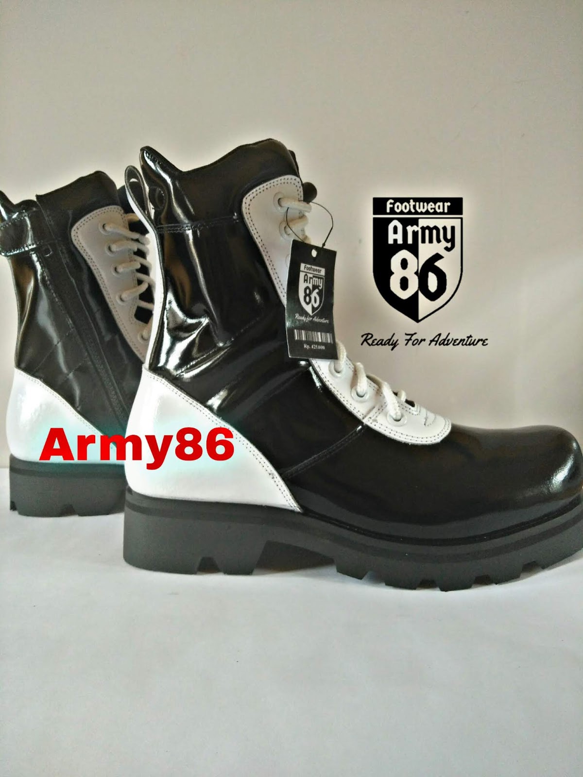 Sepatu PDL TNI Polri Army 86 Footwear: Sepatu PDL Provost Polri Full Kulit