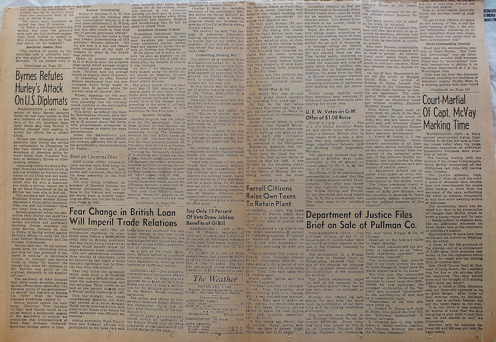 The Johnstown Tribune - WWII: December 7, 1945