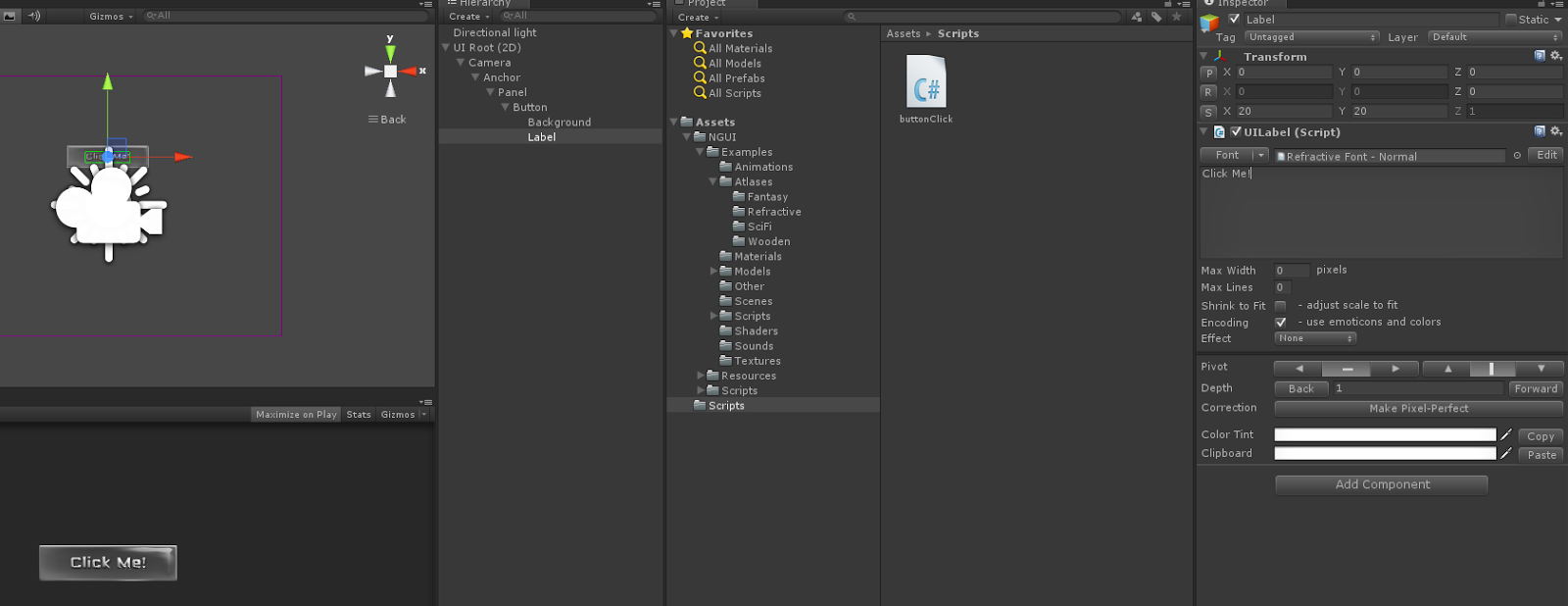 The Unity 3D Trenches: Unity 3D: How to Create a Simple Button with NGUI