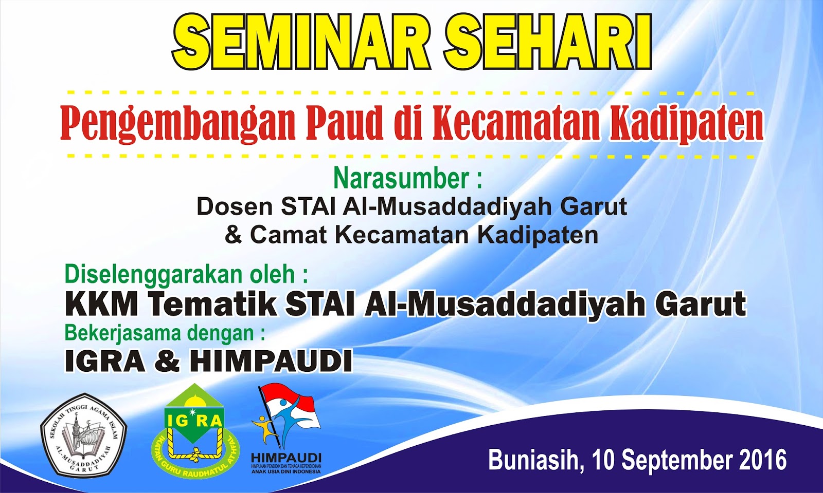Contoh Spanduk Kegiatan Seminar - KARYAKU