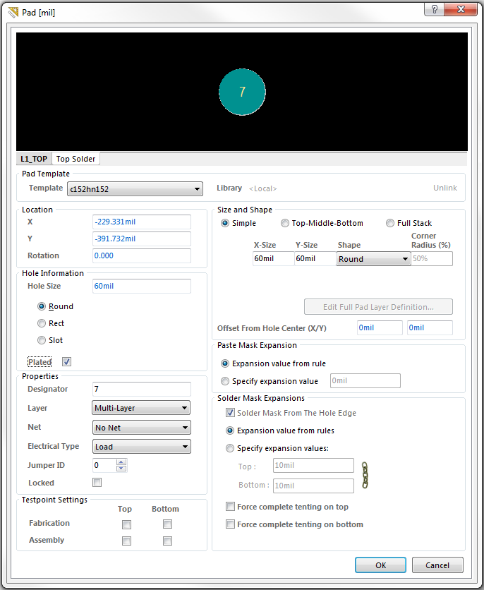 Altium PCB Designer: NPTH (Non-Plated Thru Holes)