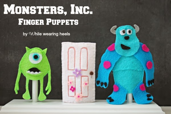 While Wearing Heels: Monsters Inc Finger Puppet Tutorial