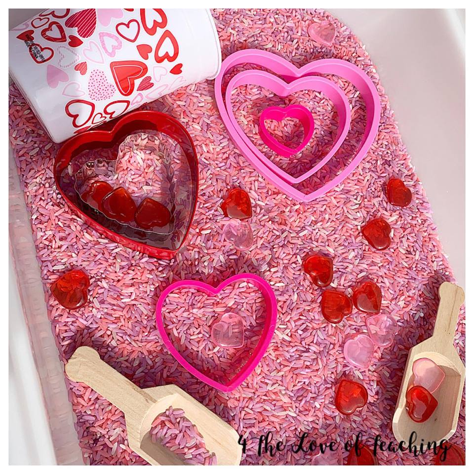 Valentine's Sensory Bin - For the Love of Teaching