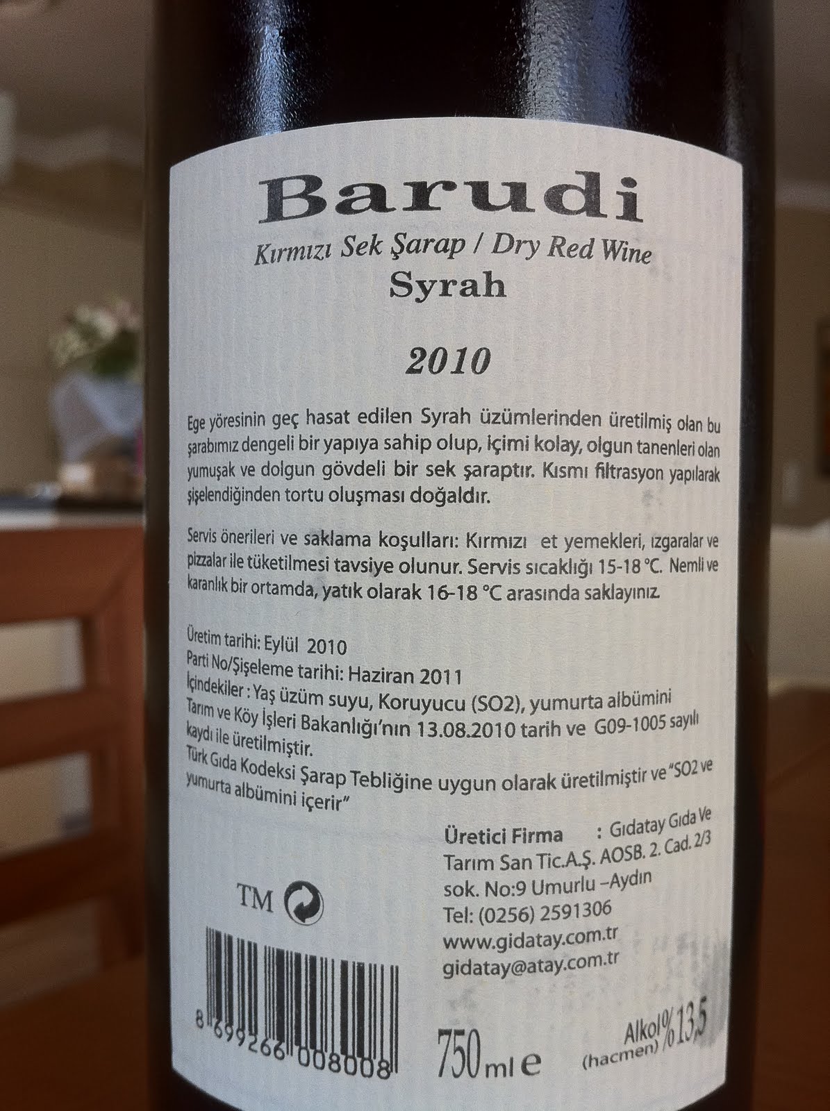 www.vinografi.com: Prodom Barudi Syrah 2010