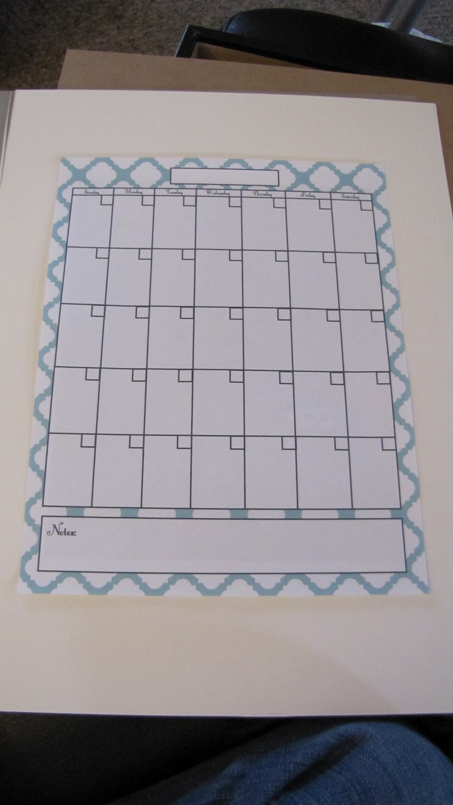 Adventures in DIY: Dry Erase Calendar