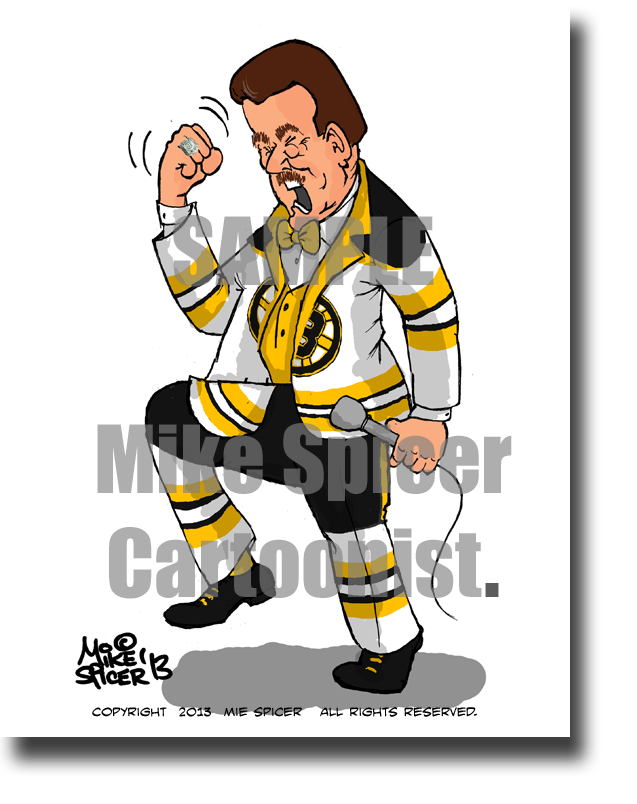 Mike Spicer Cartoonist / Caricaturist.: Rene Rancourt. Boston Icon