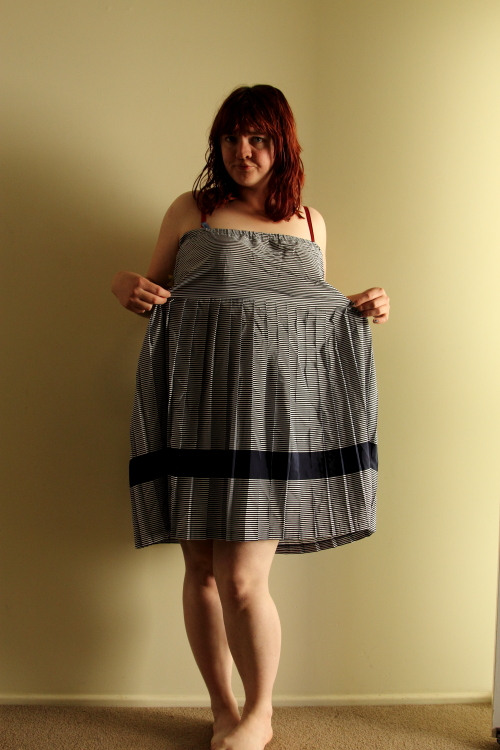Refashion Co-op: Dowdy Skirt to Cute Dress Recon