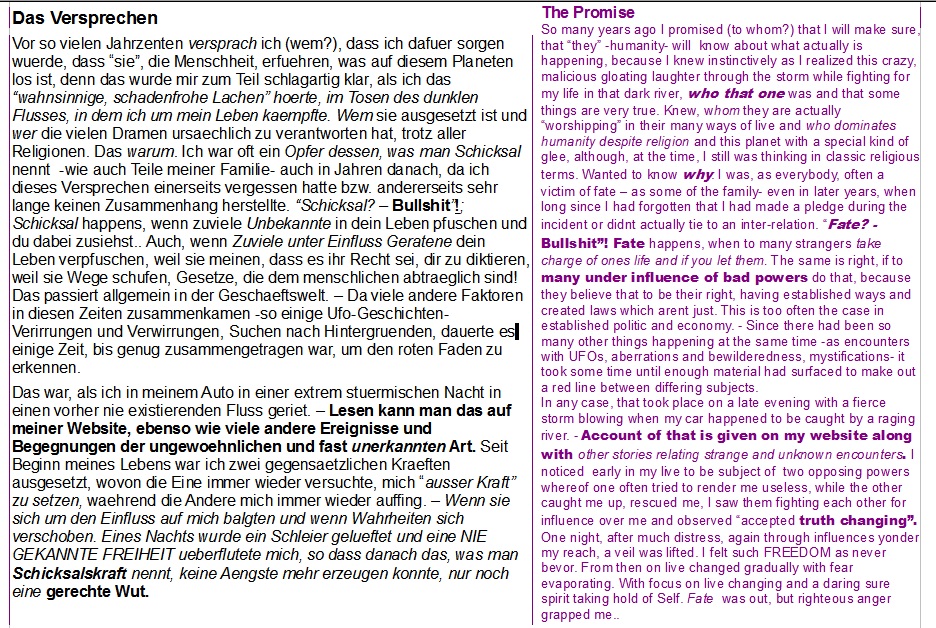 Z E I T F R A G M E N T E: Das Versprechen