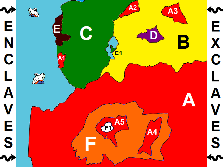 Enclaves y exclaves, pedazos de un país dentro de otro: junio 2016