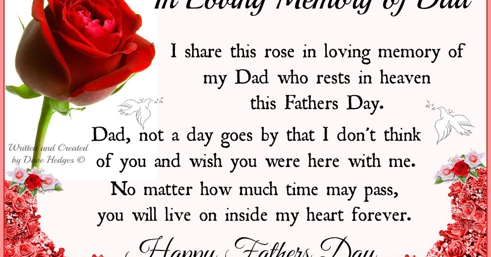 Daveswordsofwisdom.com: In Loving Memory of Dad this Fathers Day