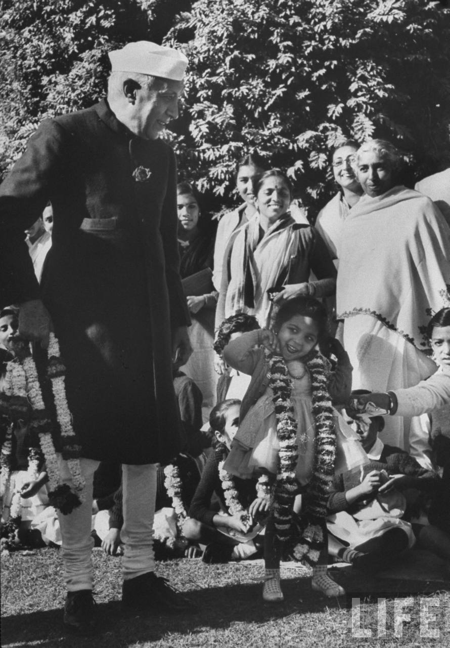 Indian Prime Minister Jawaharlal Nehru Meeting People On The Grounds indian-prime-minister-jawaharlal-nehru-meeting-people-on-the-grounds