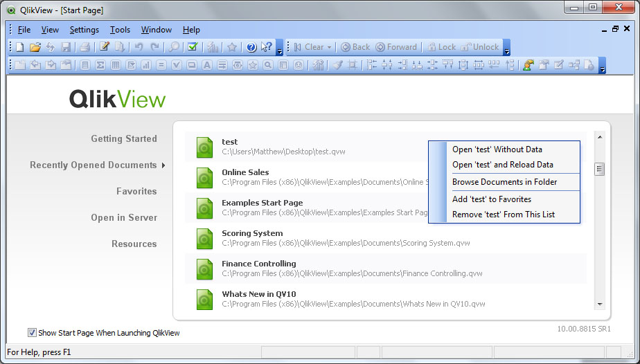 QlikView Addict: Opening a QVW Without the Data