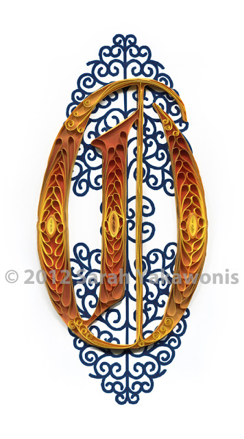 Yakawonis: Quilled O - Drop Cap