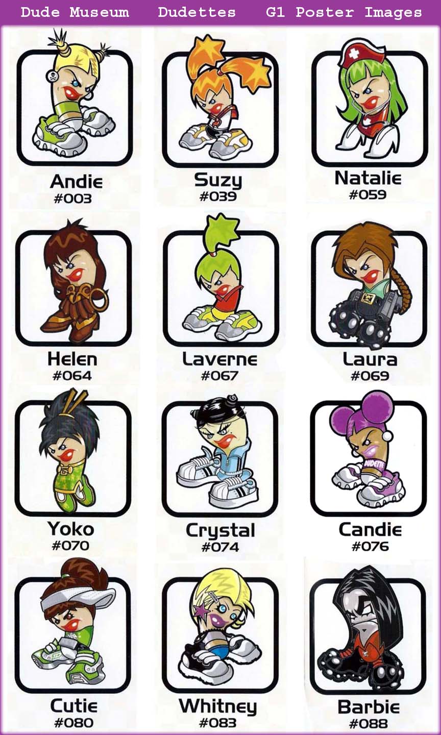Dude Museum: G1 Dudettes