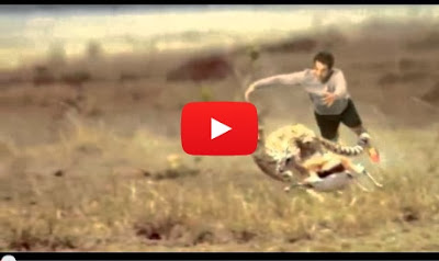 eShowBiz: Man vs Cheetah Big Game Commercial