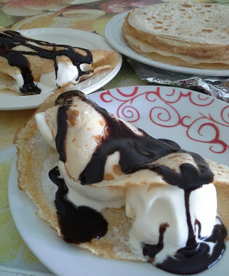 Terra degli ulivi: Crêpes con gelato