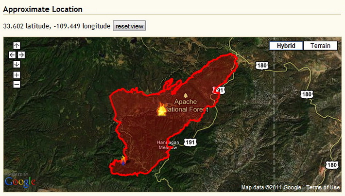 Arizona Wildfires Map