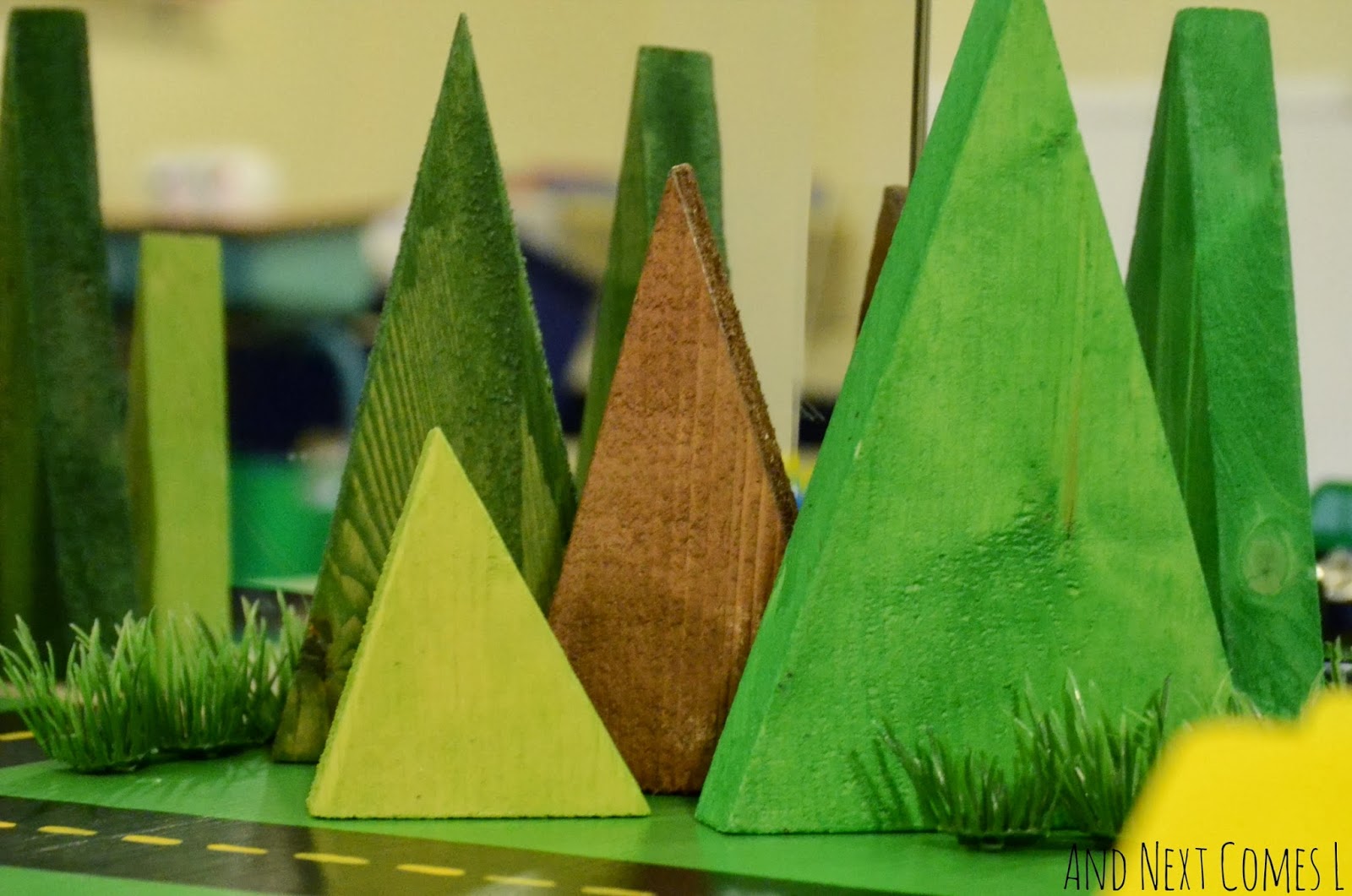 DIY Road Table With Homemade Wooden Trees | And Next Comes L ...