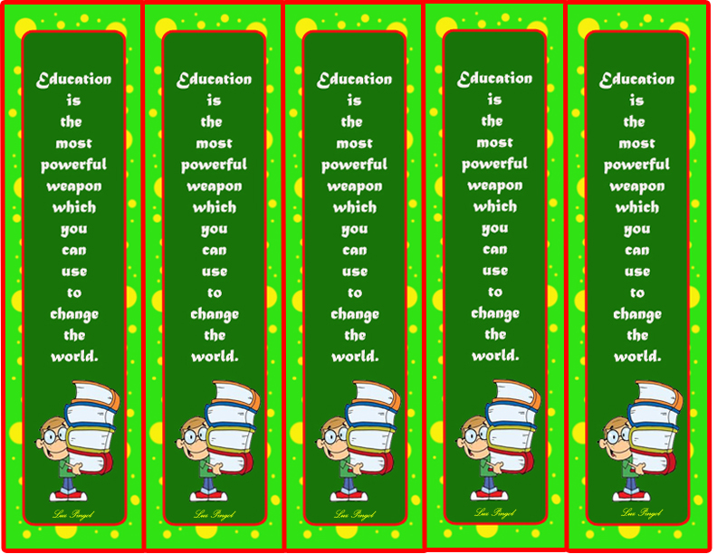 Just Luz's Opinion: Bookmark Design