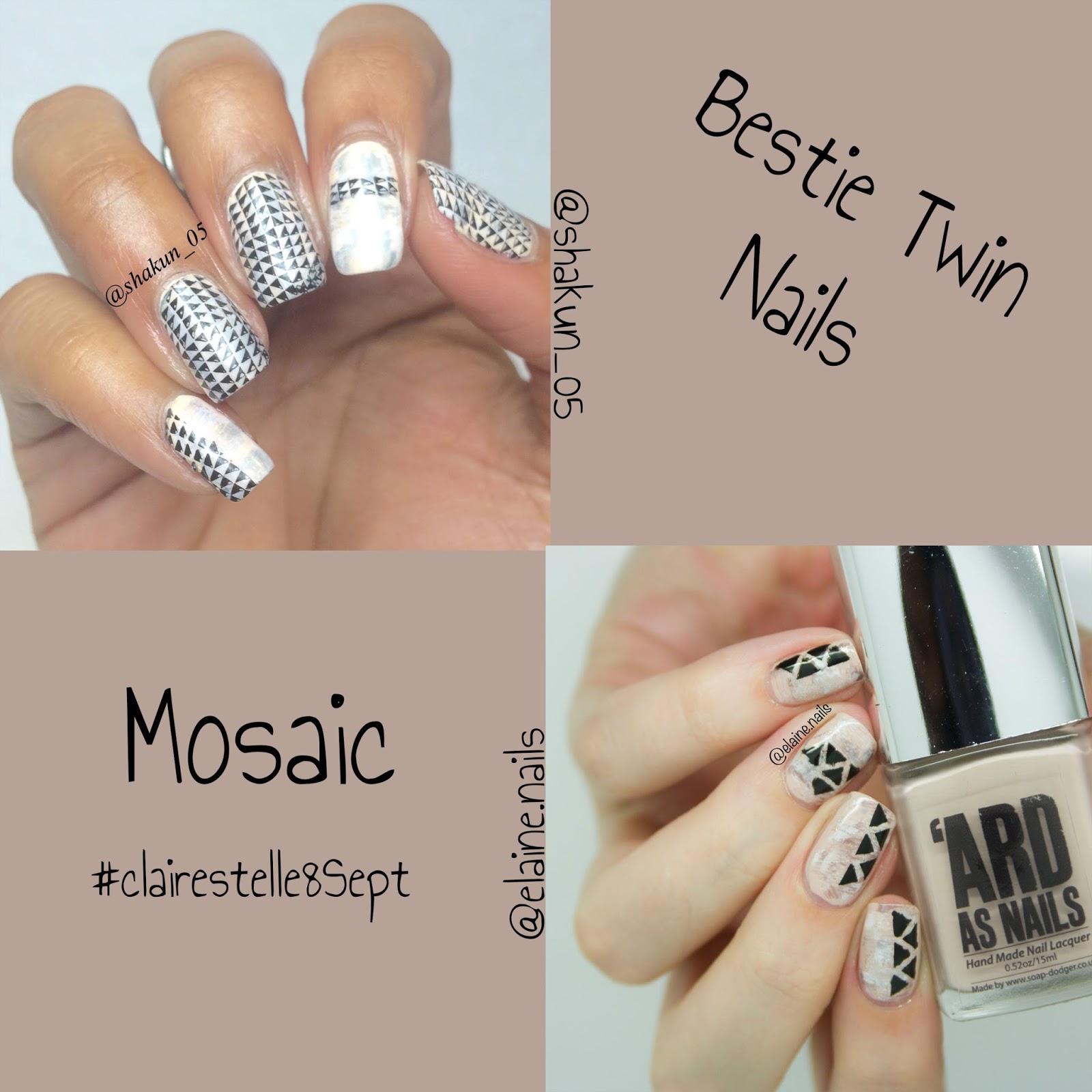 Elaine Nails: Mosaic Nail Art Tutorial - Monthly Challenge