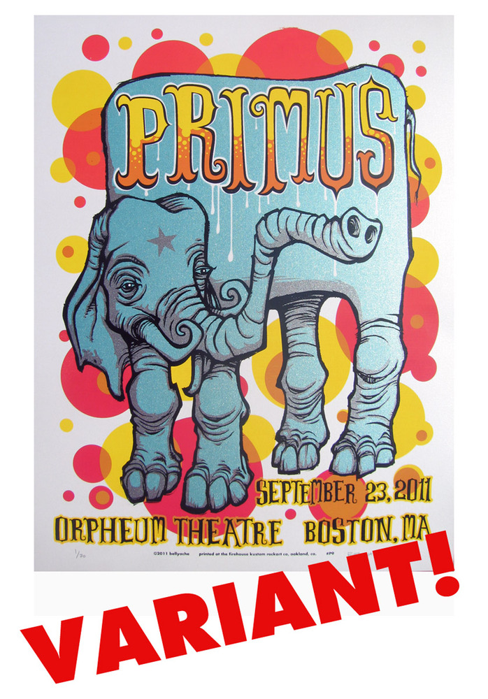 INSIDE THE ROCK POSTER FRAME BLOG: Primus Boston poster by Bellyache on ...