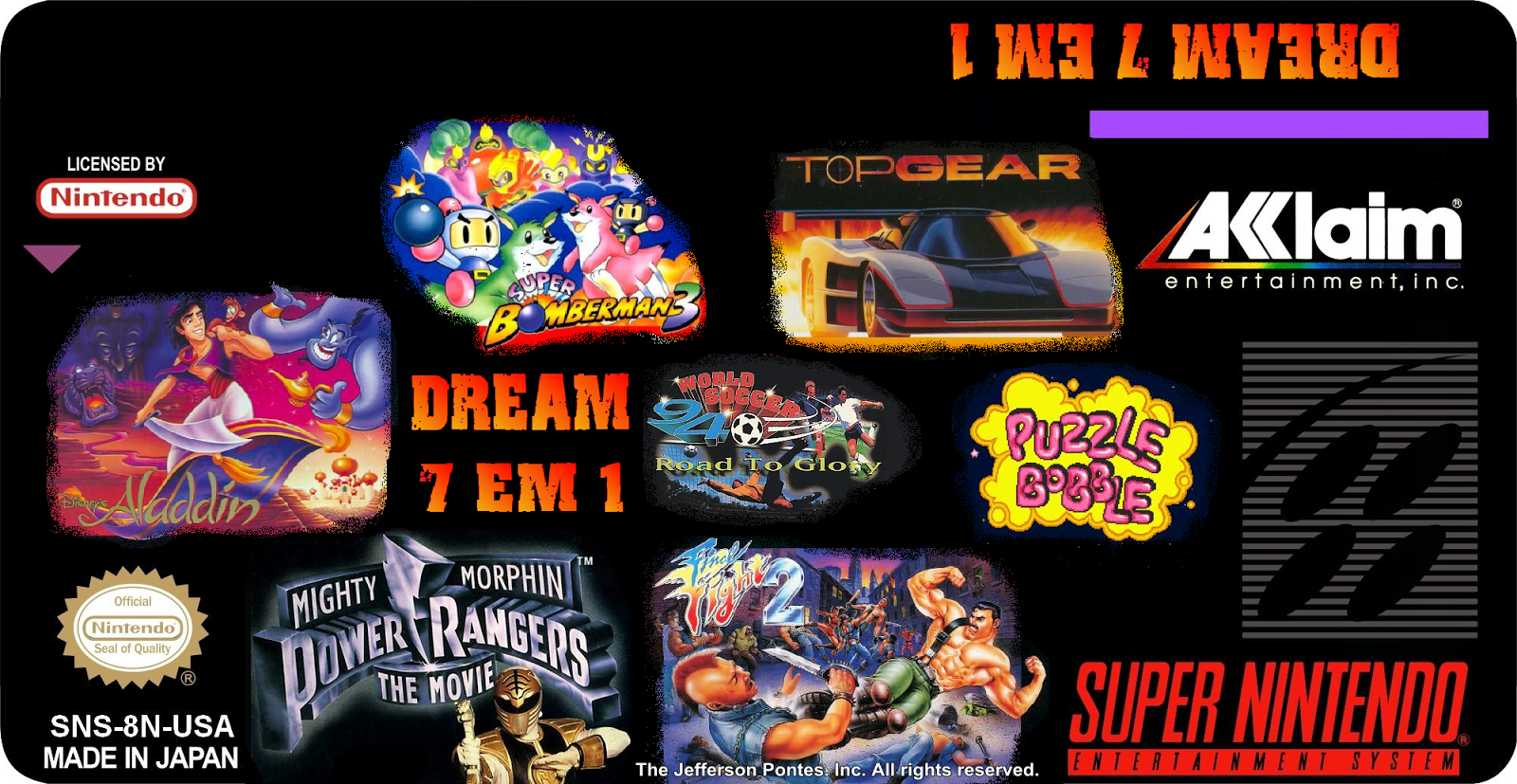 Super Nintendo Labels: Label 7 in 1 Versão 1