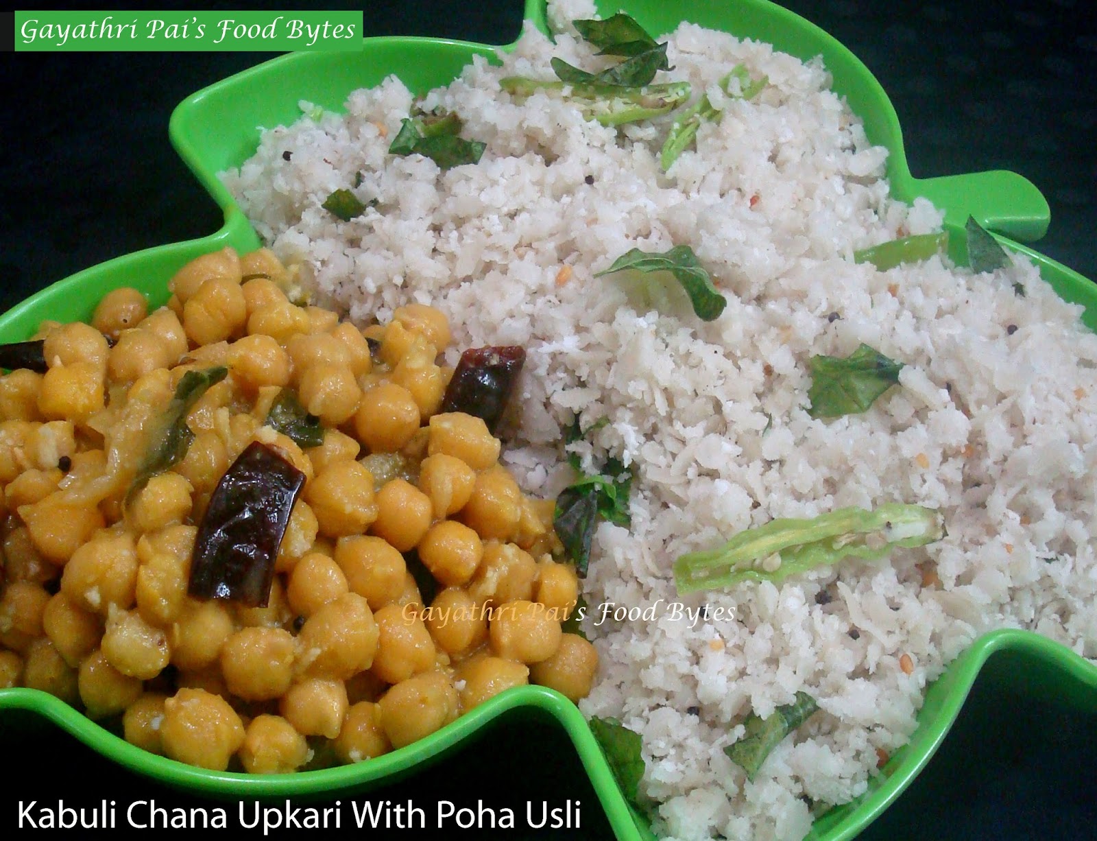 Gayathri Pai's Food Bytes: White Chane Upkari / Chick peas bhaji.