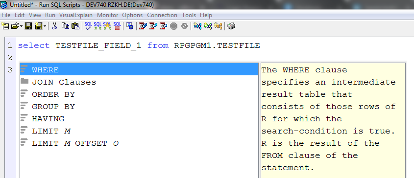 Difference in Run SQL Scripts @ RPGPGM.COM