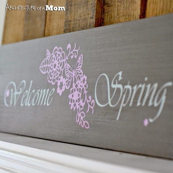 Architecture of a Mom: Welcome Spring - A Sign from Tile