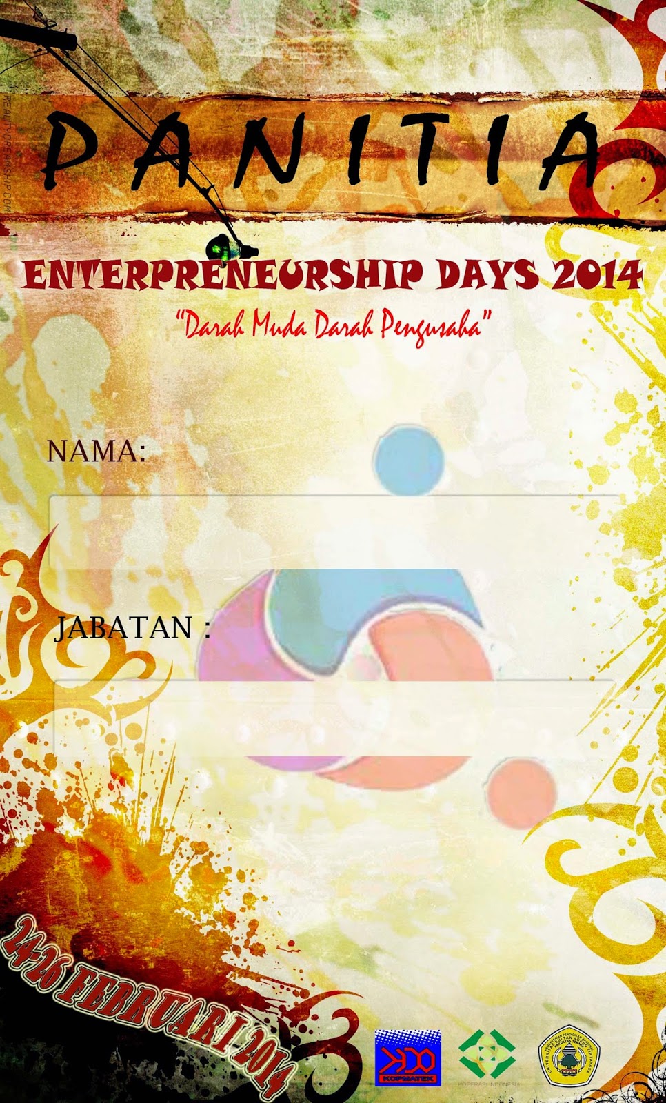 MYLIBLOG: CONTOH DESAIN ID CARD PANITIA