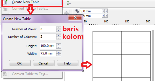 Cara Membuat Tabel CorelDraws - AGUNG TUTORIAL