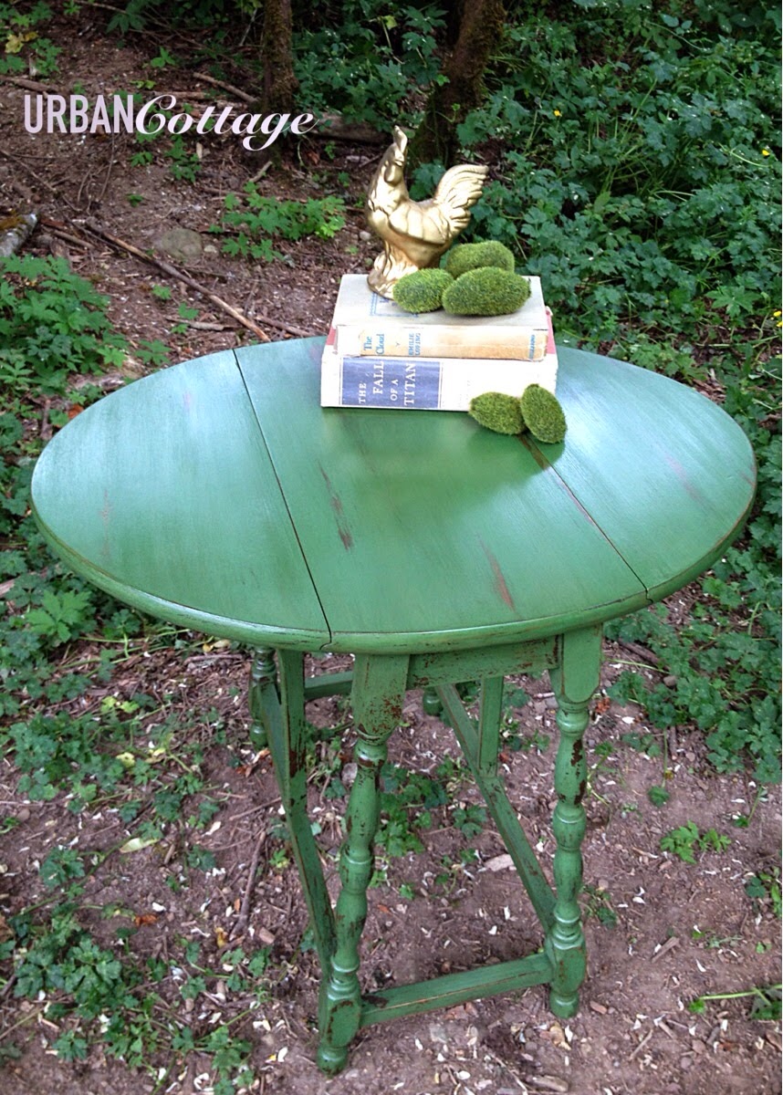 URBANCottage: A Green Milk Paint Table