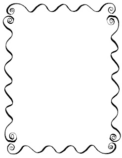 Digital Stamp Design: Hand Drawn Decorative Frame Digital Wavy Swirl ...