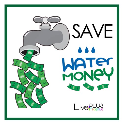 Printable "Save Water Save Money" Sign | Live Plus