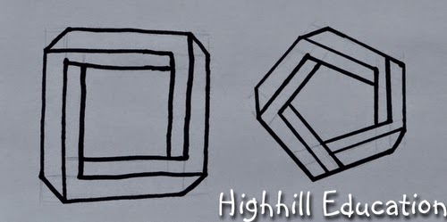 Highhill Homeschool: Op Art Never Ending Shapes
