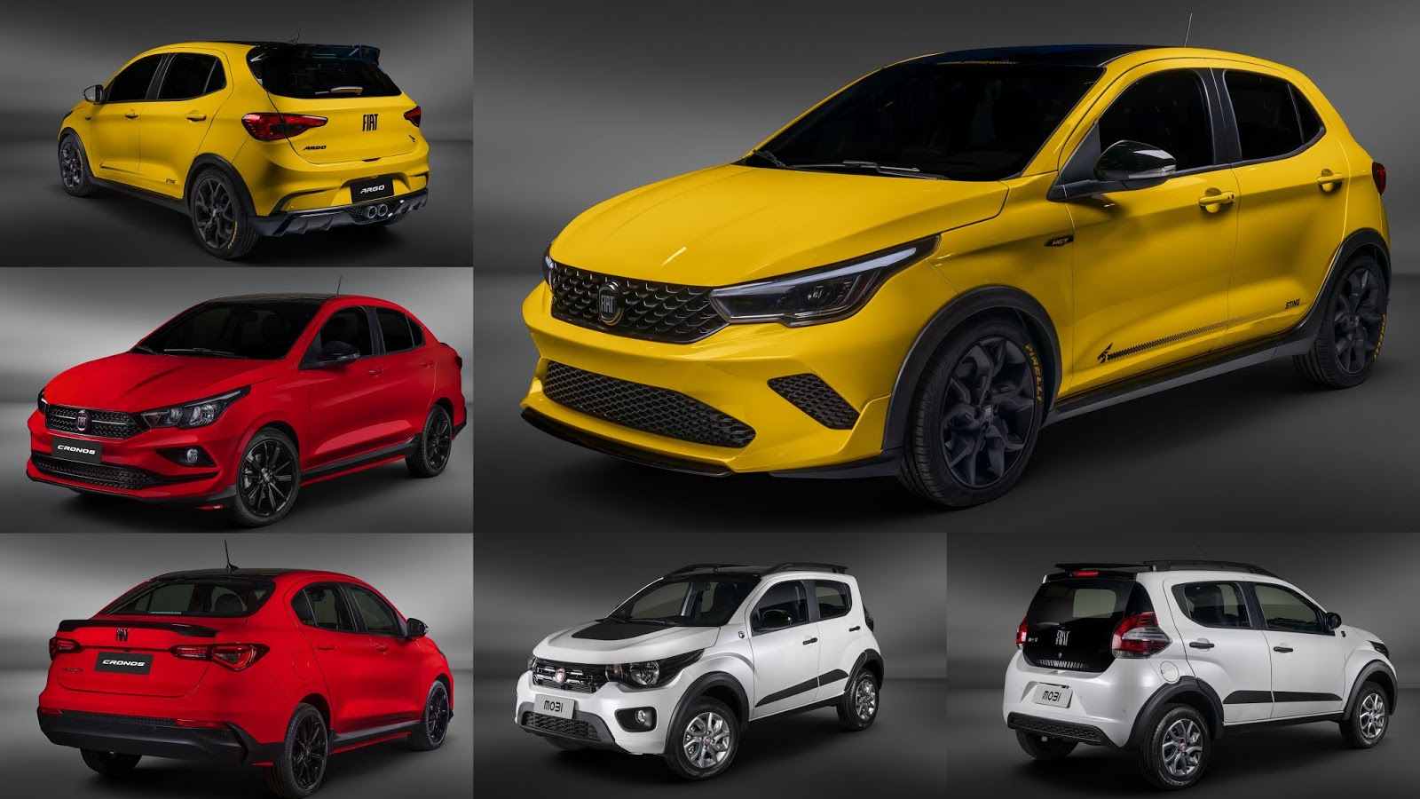 Fiat llevó al Salón de San Pablo a los Argo Sting, Cronos Sport y Mobi ...